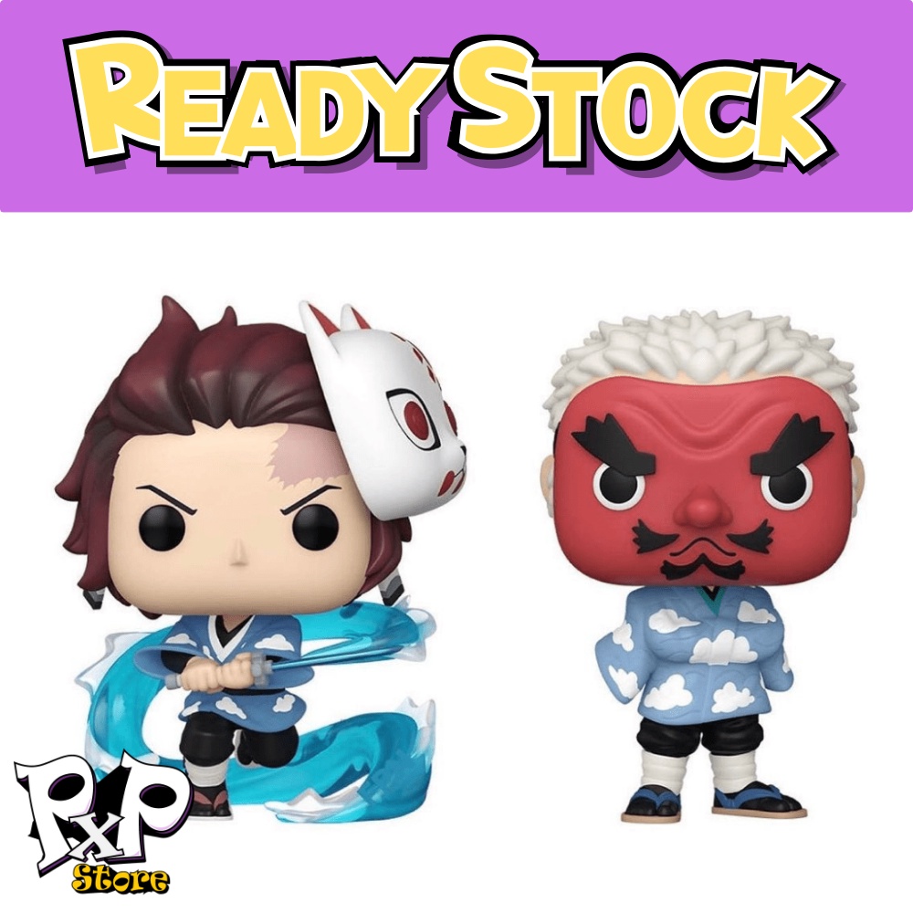 Funko Pop! Demon Slayer #2 Pack - Tanjiro Kamado & Sakonji Urokodaki ...