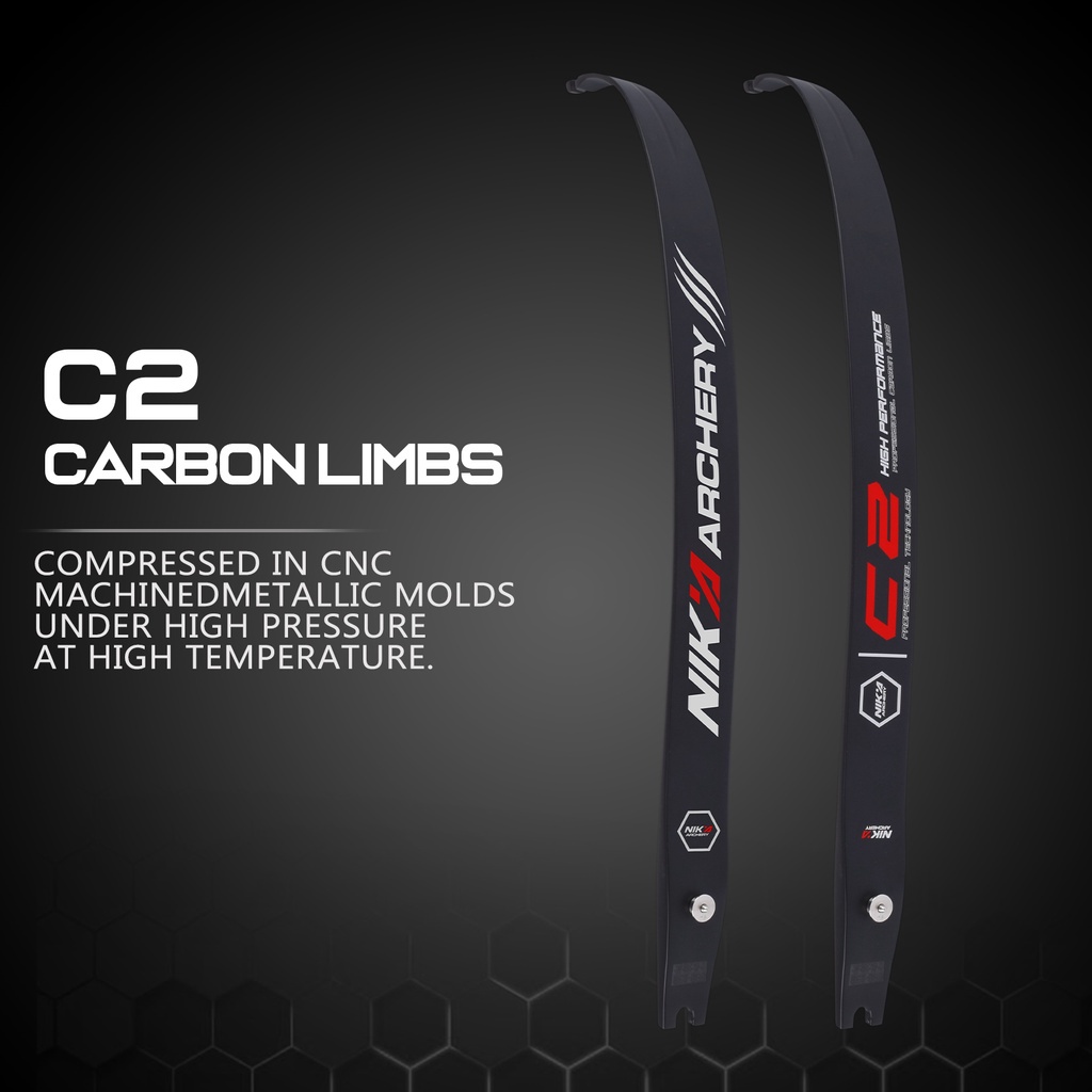 NIKA C2 Limbs Cornerstone Series 14LBS-42LBS 10% Carbon-Fiber Content ...