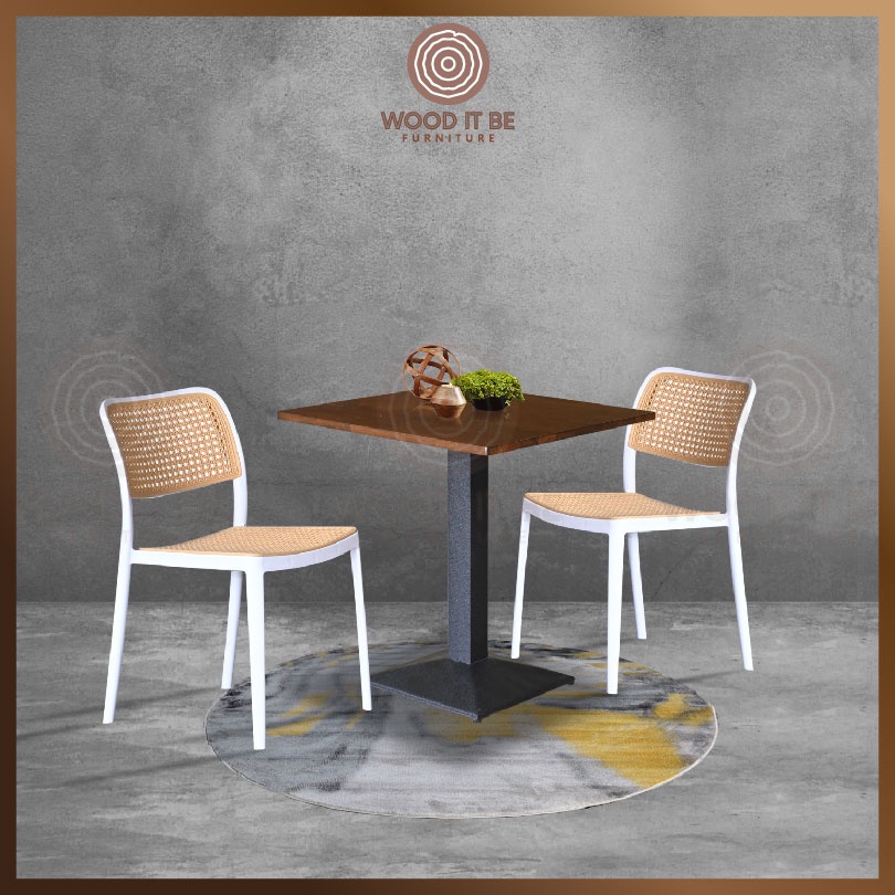 Wooditbe Rubber Solid Wood Cafe Table/Bar Table 105cm High Table/solid ...