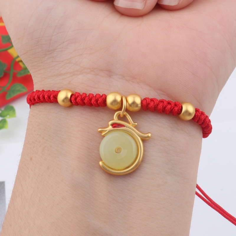 2024 New Year Bracelet Money Dragon Red Rope Bracelets Chinese Lucky ...
