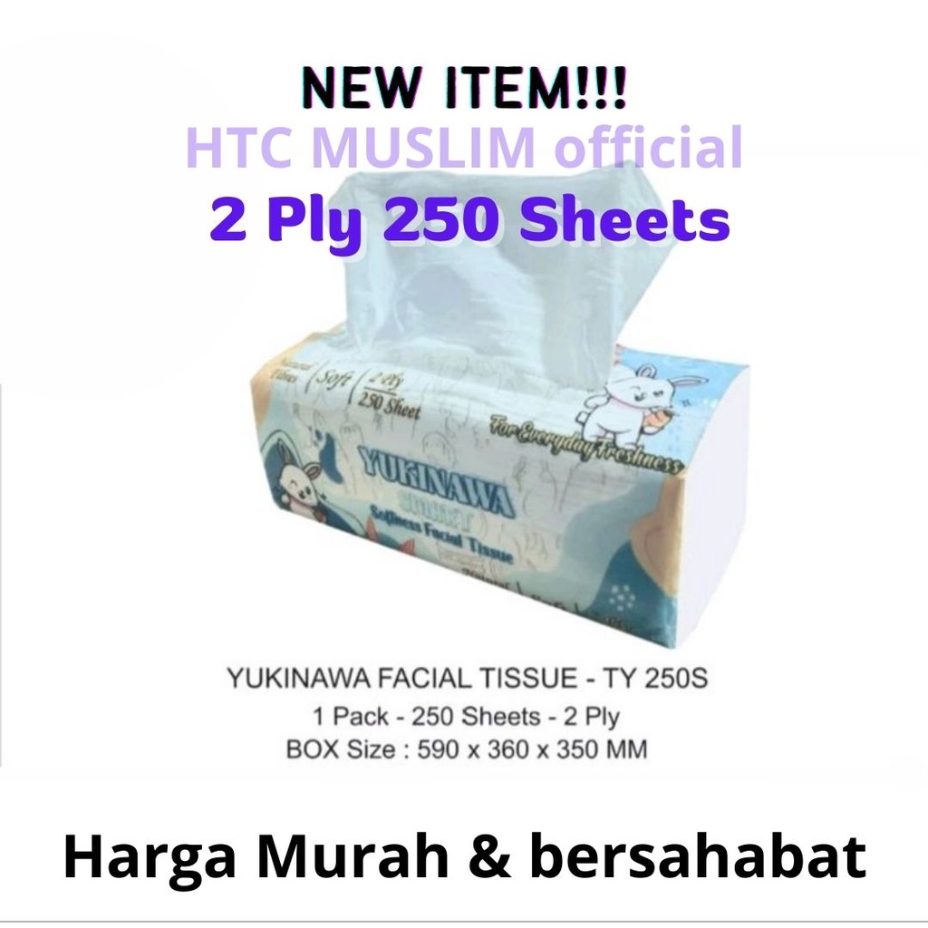 Yukinawa Tissue 250 Sheets 2 ply Facial Tissue/Face Room Tissue ...