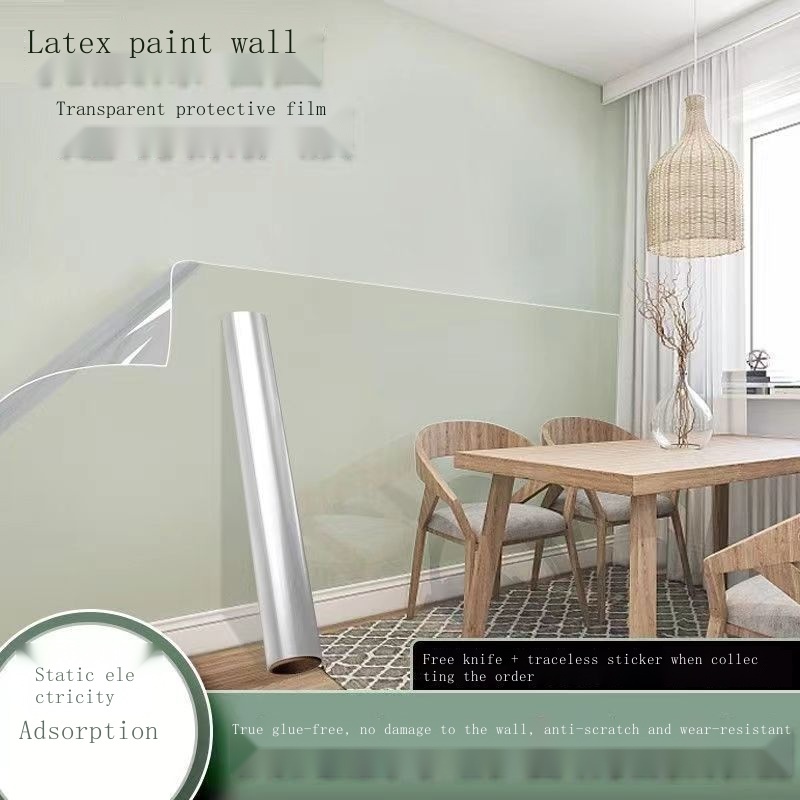 Ready Stock-Latex Paint Wall Transparent Protective Film Electrostatic ...