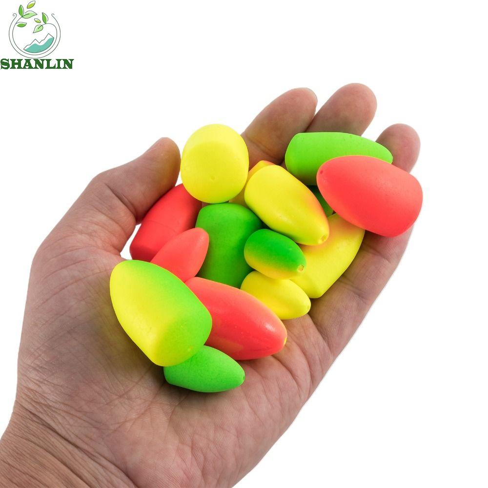 SHANLIN 30pcs Fishing Foam Bobber, Conical Shape Foam Fishing Float ...