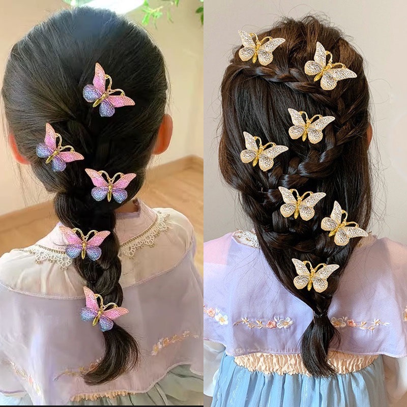 Korea Mobile Butterfly Hair Accessories Children Princess Braid Hair ...