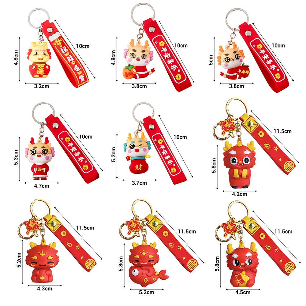 Keyring Keychain Chinese New Year Decorations Spring Festival Cartoon ...