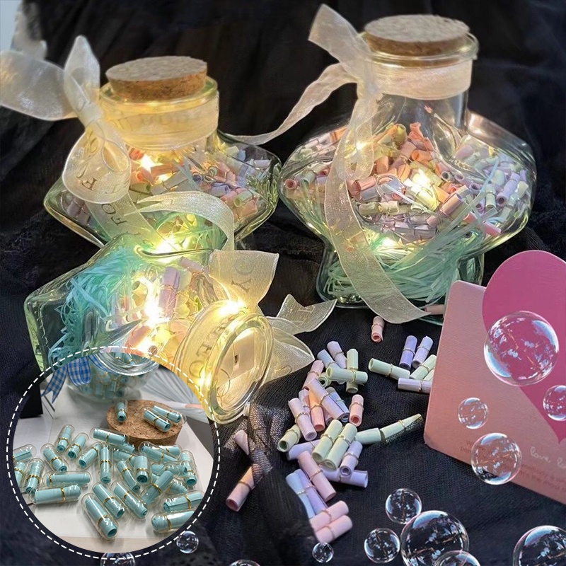 DIY Wishing Bottle Jar with Cork Wish Vial Container with Cork Stopper Christmas Kids Christmas ...