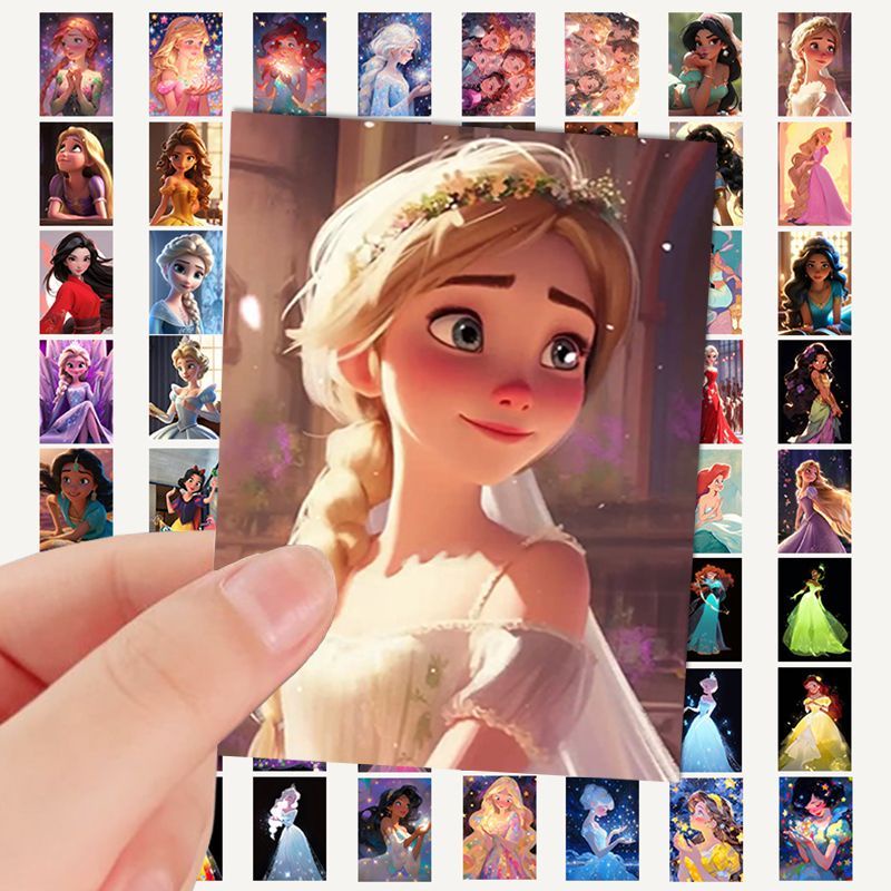 64pcs Disney Frozen Princess Anna Elsa Stickers Cartoon Anime Girl ...