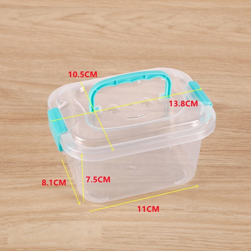 Kids Toys Student Stationery Container / Portable Transparent Blue Box ...