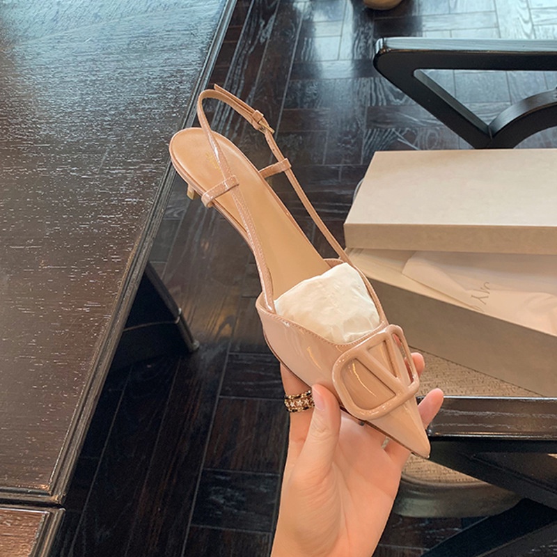 34-40|Ready Stock 2026 Summer French New Style Pointed Toe Toe-Covered ...