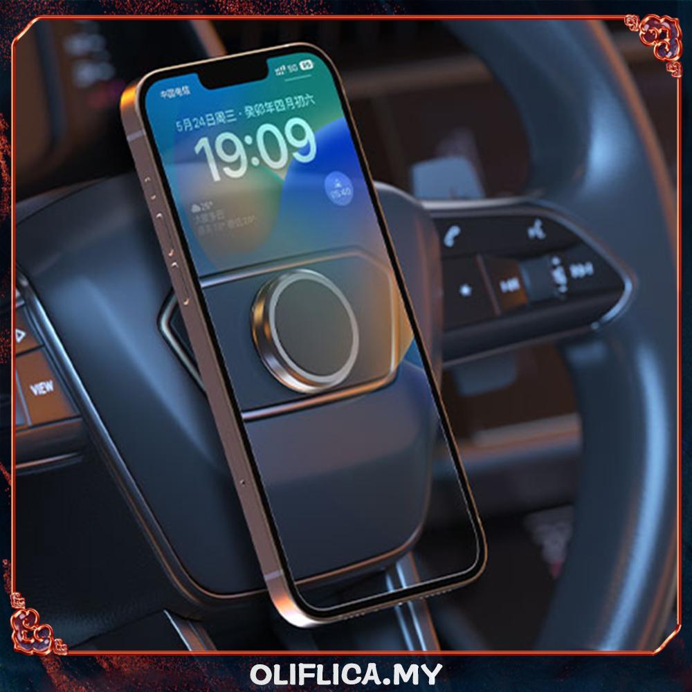 [Oliflica.my] Gravity Magnetic Car Phone Holder Steering Wheel Stand Bracket For iPhone | Shopee ...