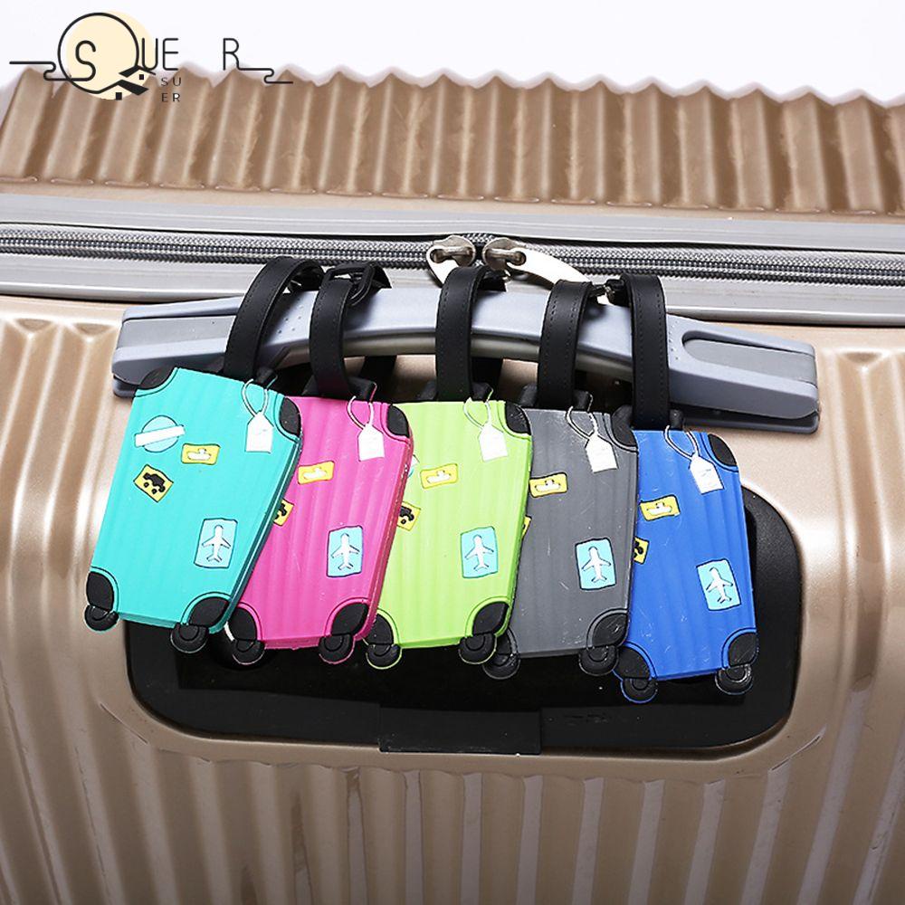 SUEREN Silicone Luggage Tag Business Trip Cute Cartoon School Bag ...