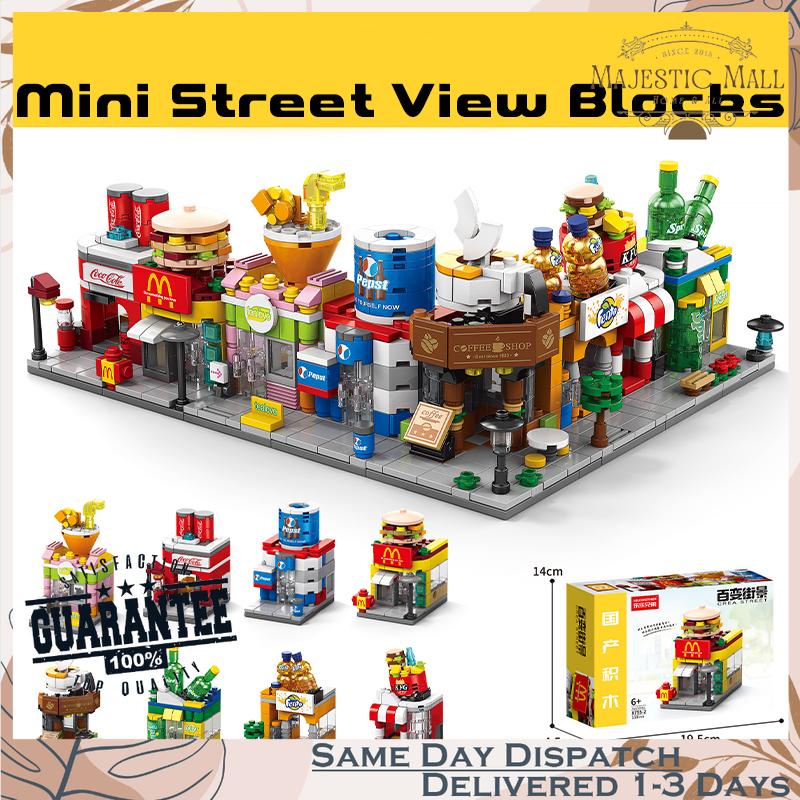 Building Bricks and Blocks for Children and Adult with Fast Food Street ...