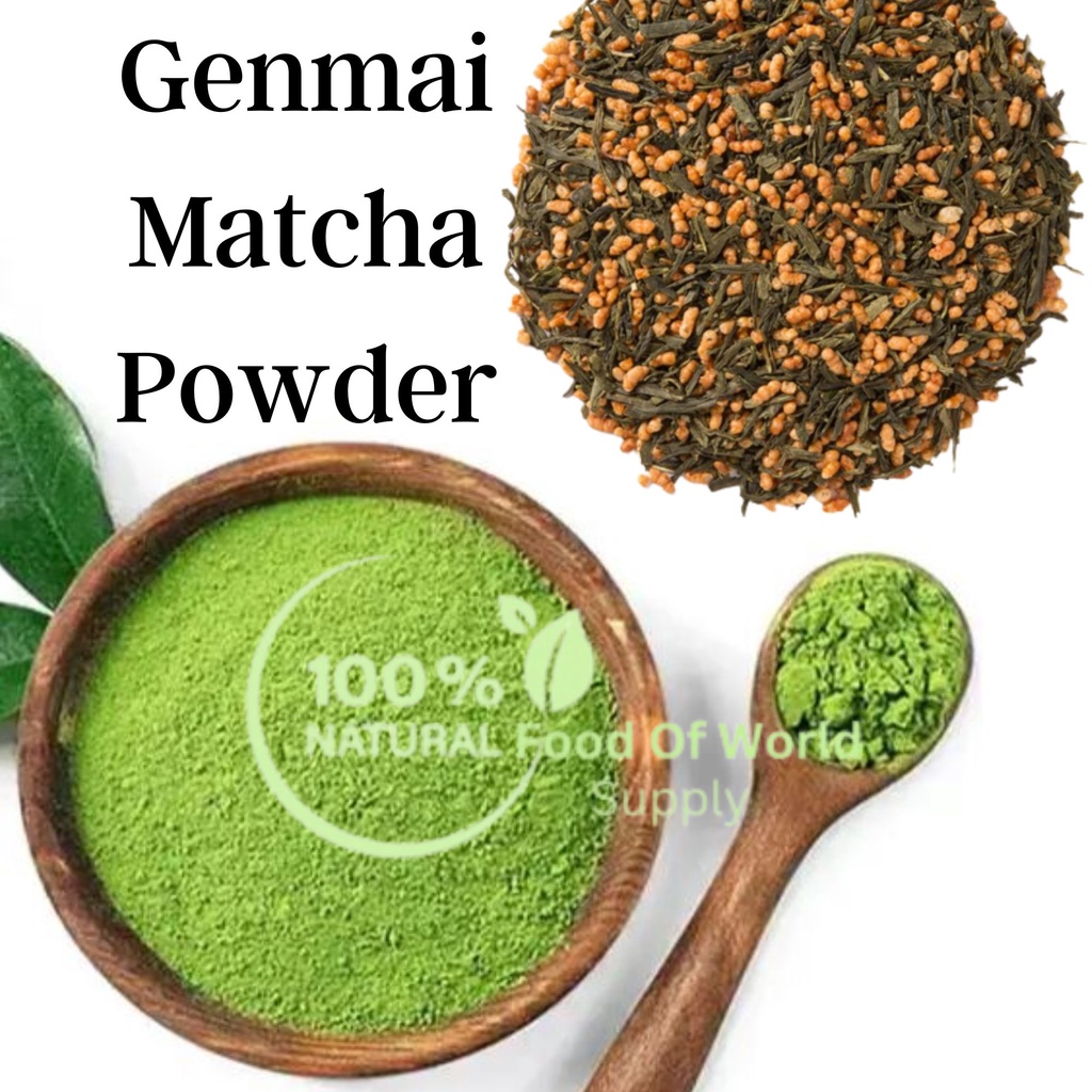 Genmai matcha Powder 玄米 抹茶粉 Japan Tea Series Instant Tea Powder Matcha ...