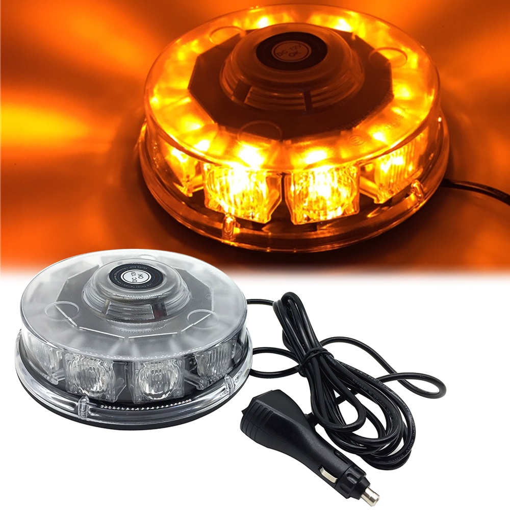 10 LED Red Blue Amber Waterproof Car Strobe Warning Light Magnetic ...