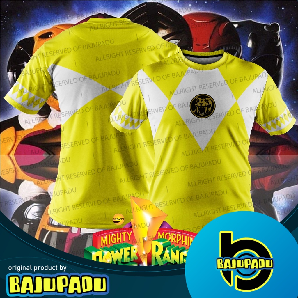 PADU FAZZ PR06 - BAJU POWER RANGERS MIGHTY MORPHIN YELLOW COSPLAY ...