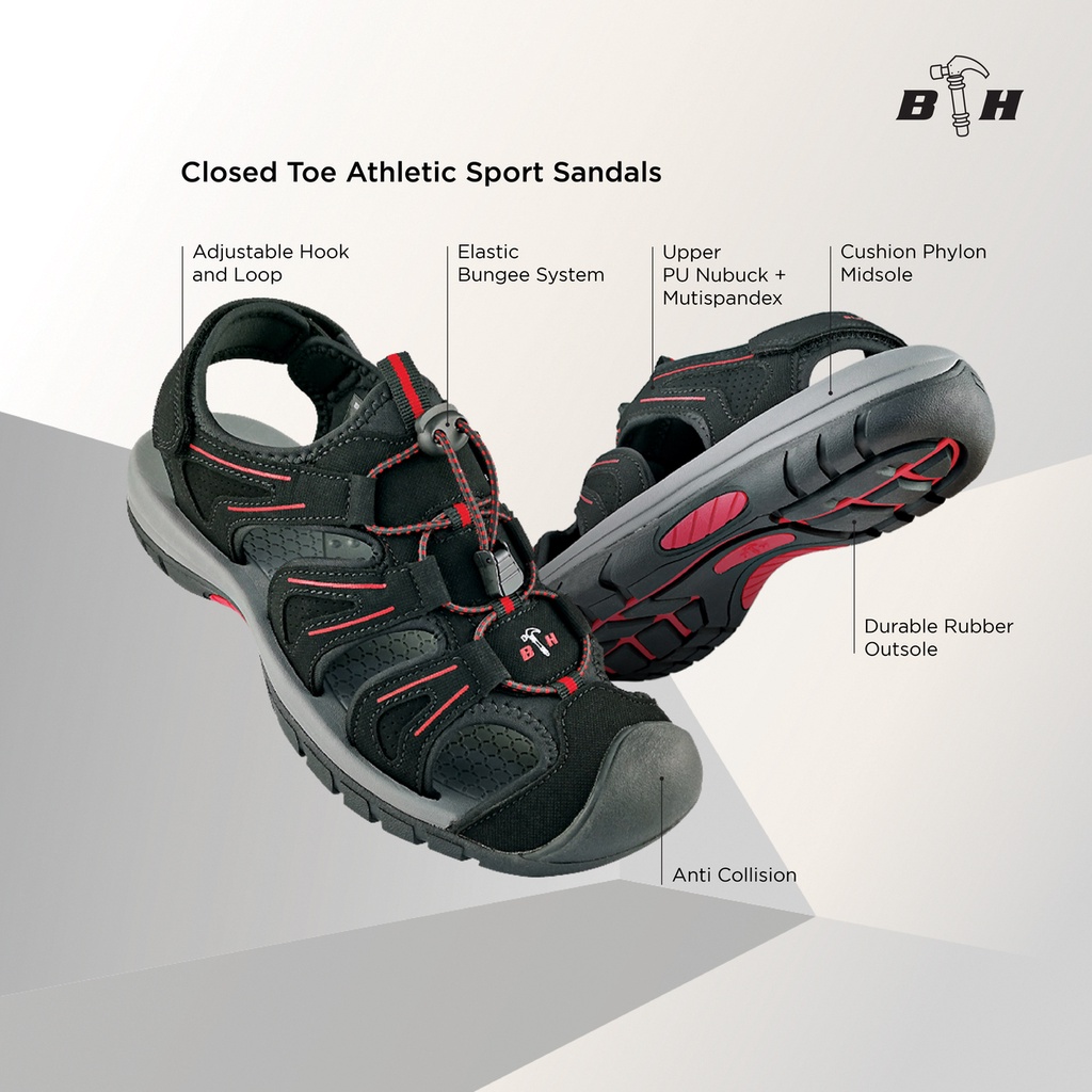 Black Hammer Men Walking Sandals BHC-201712-SD | Shopee Malaysia