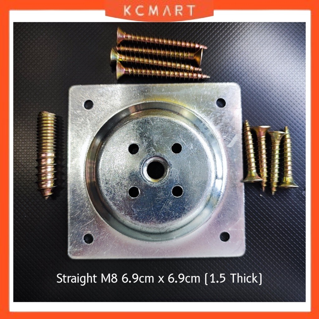 1.5 Thick Fixing Furniture Connector Plate M8 Leg Mounting Plates ...