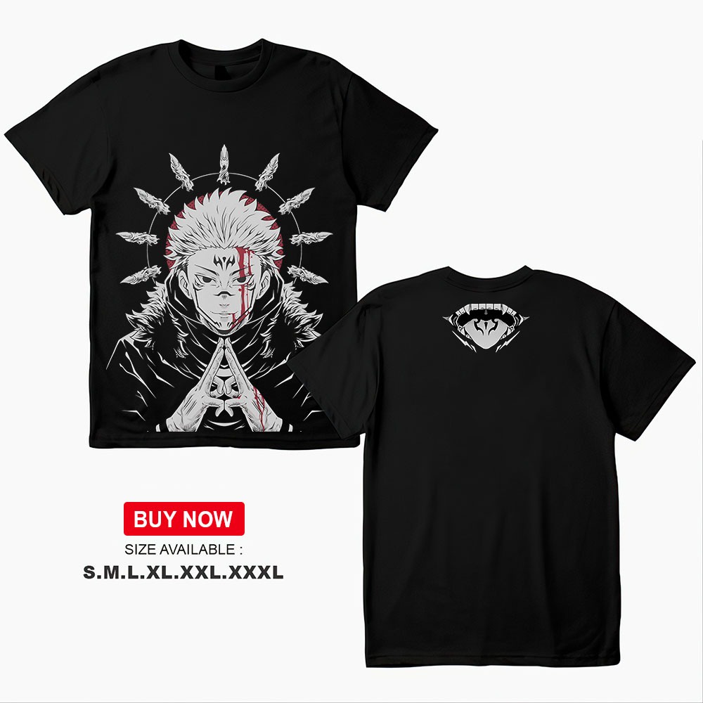 Anime Tshirt Jujutsu Kaisen Itadori Yuji & Ryomen Sukuna - Double-sided ...