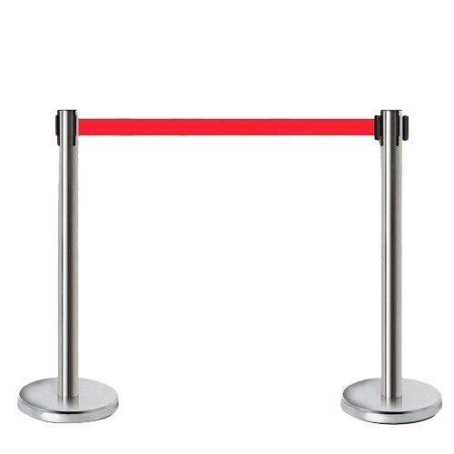 2 Meter Heavy Duty Crowd Control Stanchion Post Guardrail Railing ...