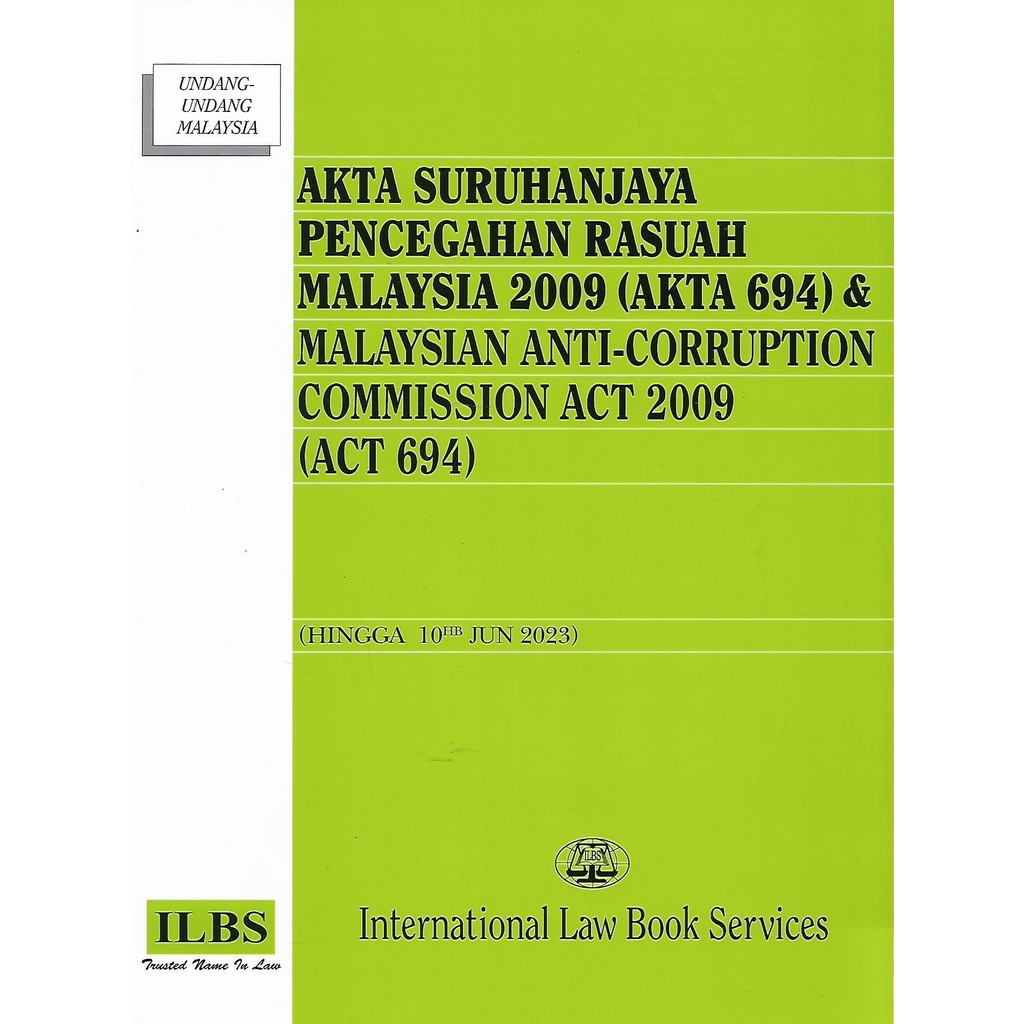 Akta Suruhanjaya Pencegahan Rasuah Malaysia 2009 & Malaysian Anti ...