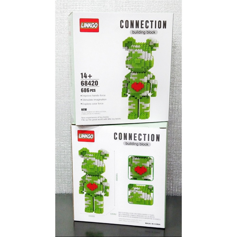 【MJ】Ready Stock Bearbrick Mini Building Blocks Bearbrick Assembled Kids ...