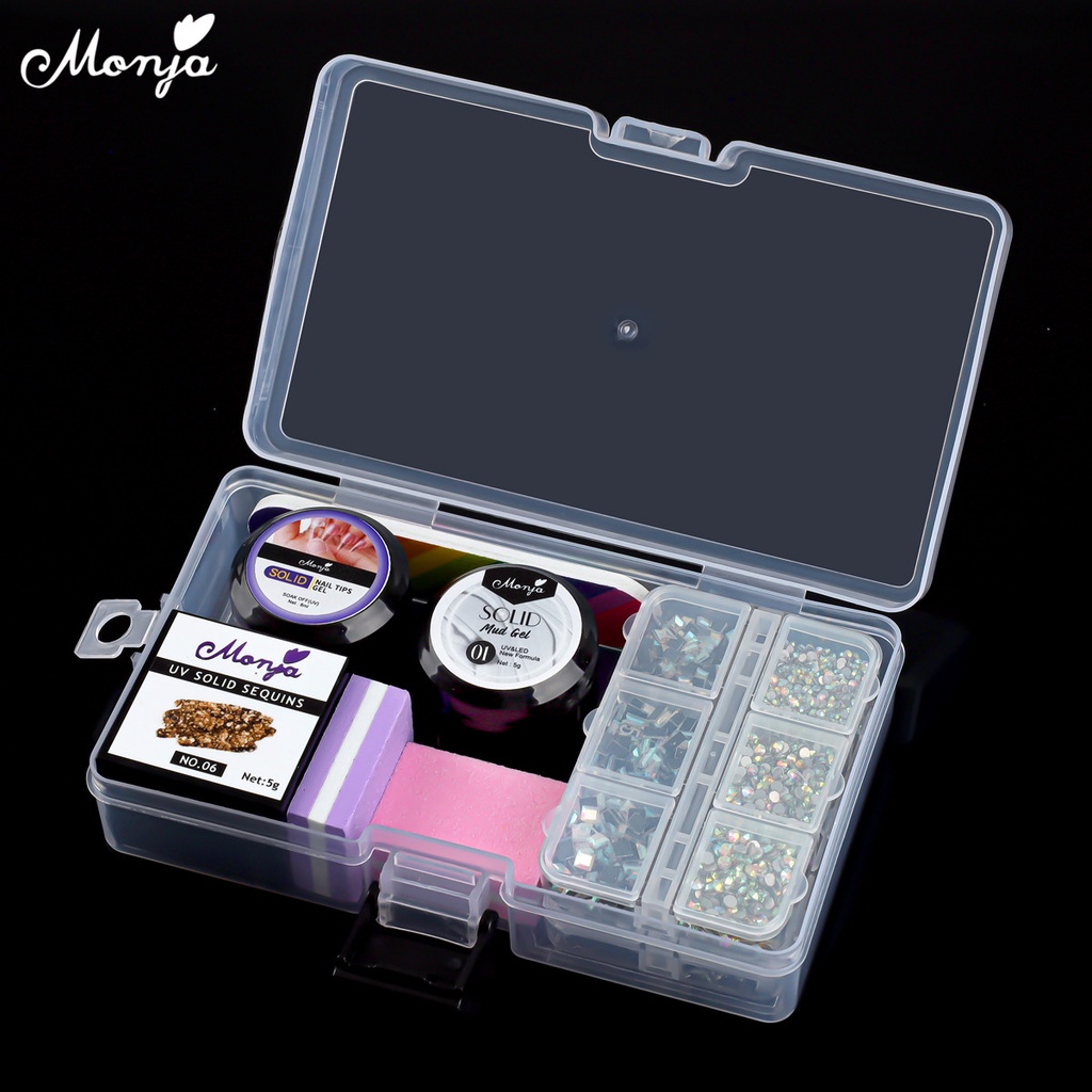 Monja 10 Styles Transparent Nail Art Plastic Storage Boxes, Used for ...