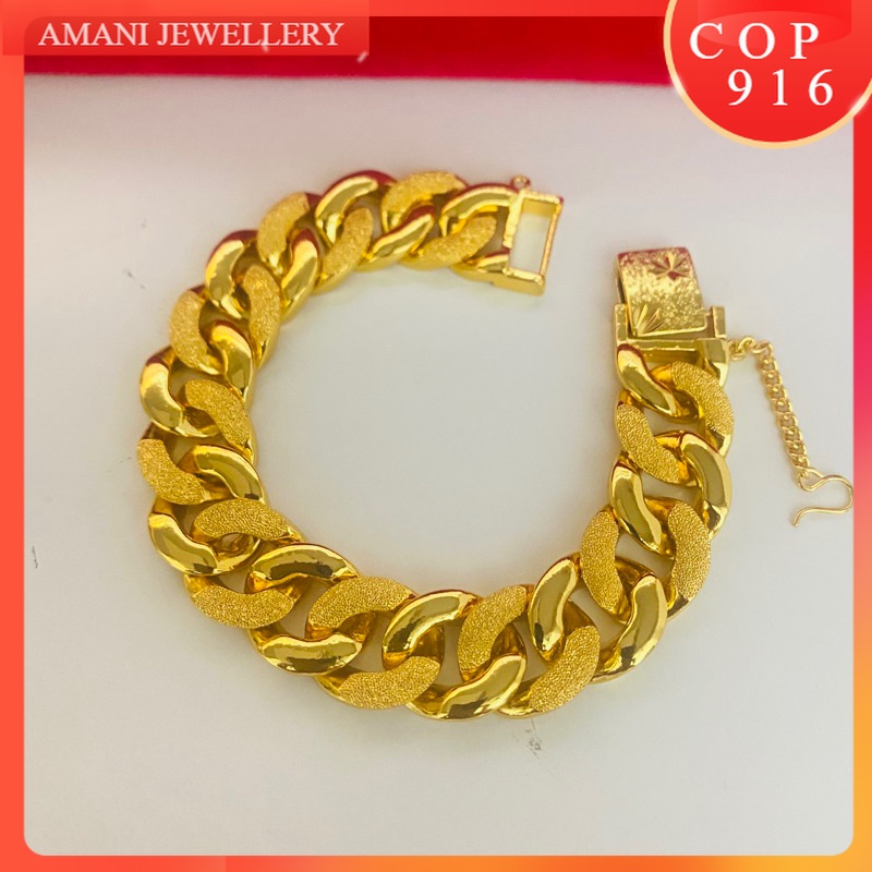 🔥Gelang Tangan Benson DUNHILL Cop 916 BANGLE Emas Korea & Bangkok Murah ...