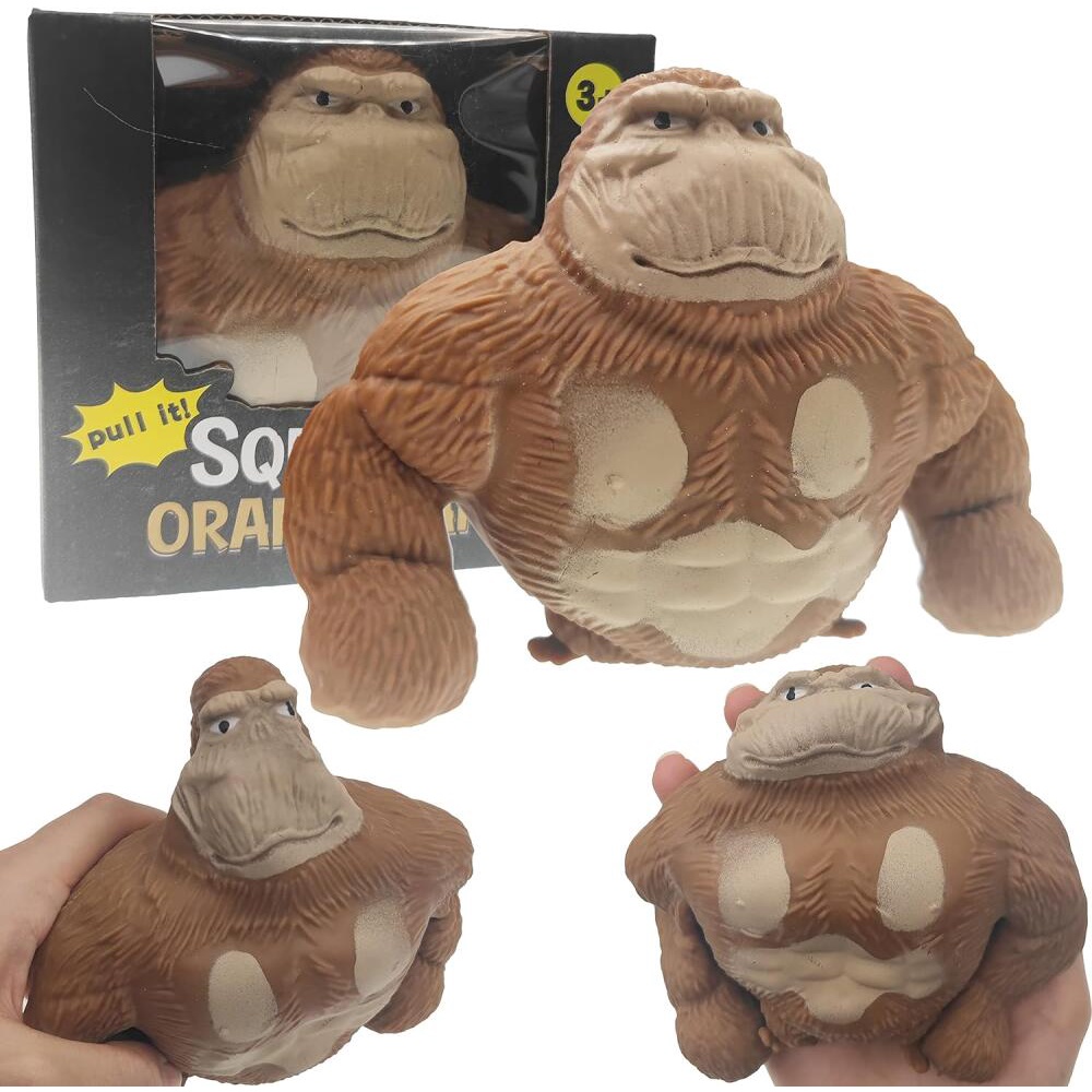 Squeeze Gorilla Toy Funny Brown Monkey Toy Stretch Arm Strong Toy ...