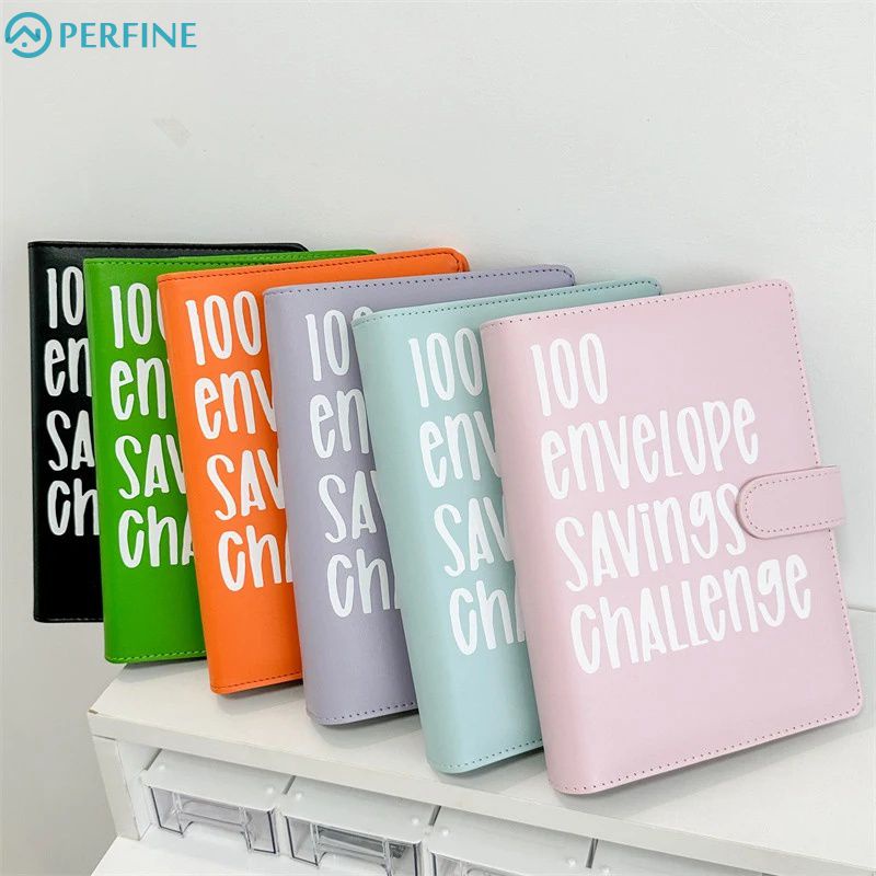 100 Days Envelope Challenge Loose-leaf Notebook Couple 100 Day ...