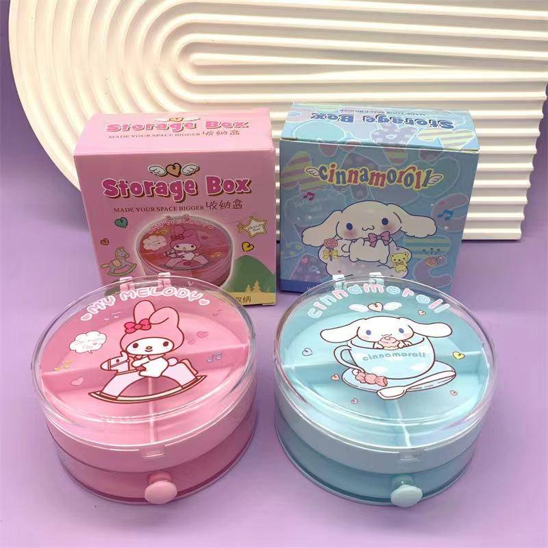 2 Styles Sanrio mymelody Cinnamoroll Storage Box Container Jewelry Bead ...