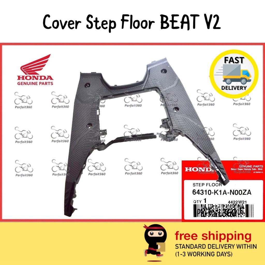 64310-K1A-N00ZA HONDA BEAT V2 Cover Black Step Floor / Cover Hitam ...