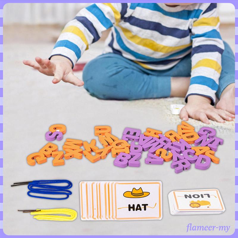 [FlameerMY] Abc Letters Threading Beads Preschool Learning Educational ...