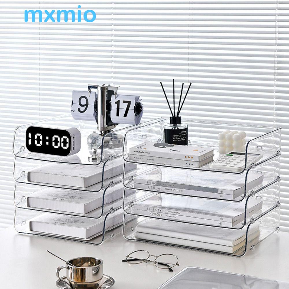 MXMIO A4 File Storage Tray, Desktop Organizer File Organizer Stackable ...