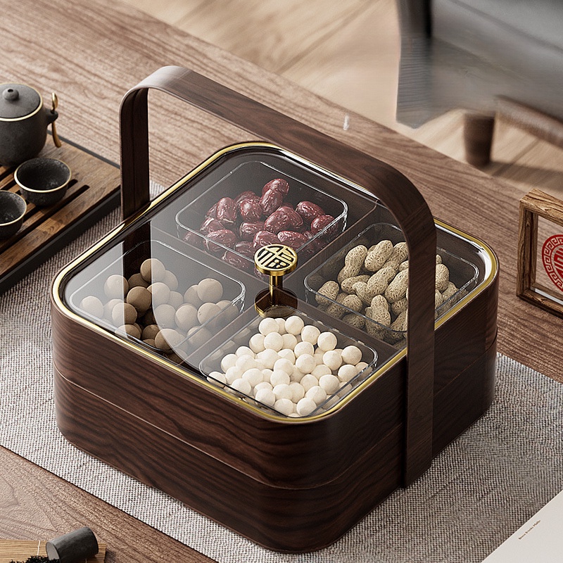 New Chinese Imitation Wood Dried Fruit Tray Dried Fruit Storage Box ...