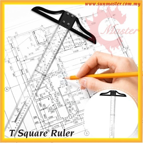 T-Square Ruler 23" (60cm) | Super Clear Transparent T Shape Ruler | T ...
