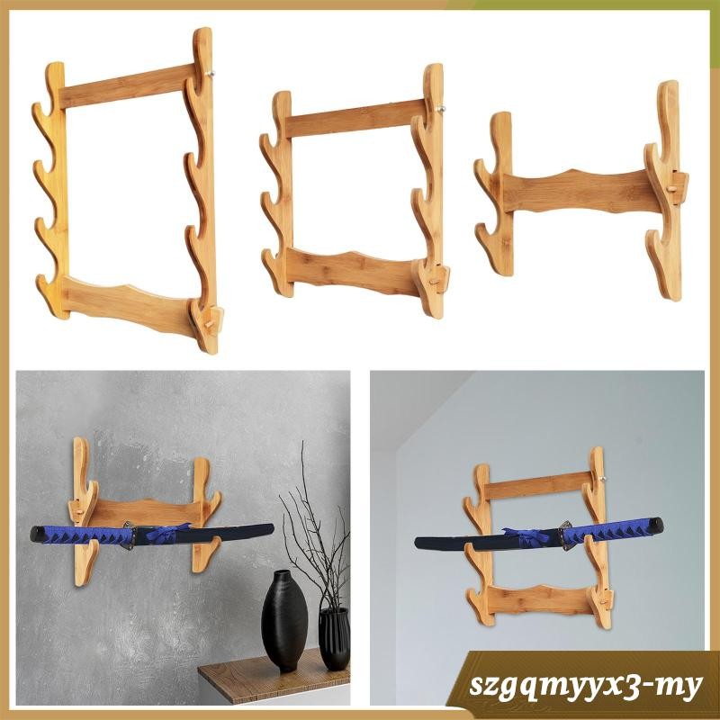 [ 2/3/ Holder Flute Rack Hanger Bracket Stand Bamboo , Wall Mount ...