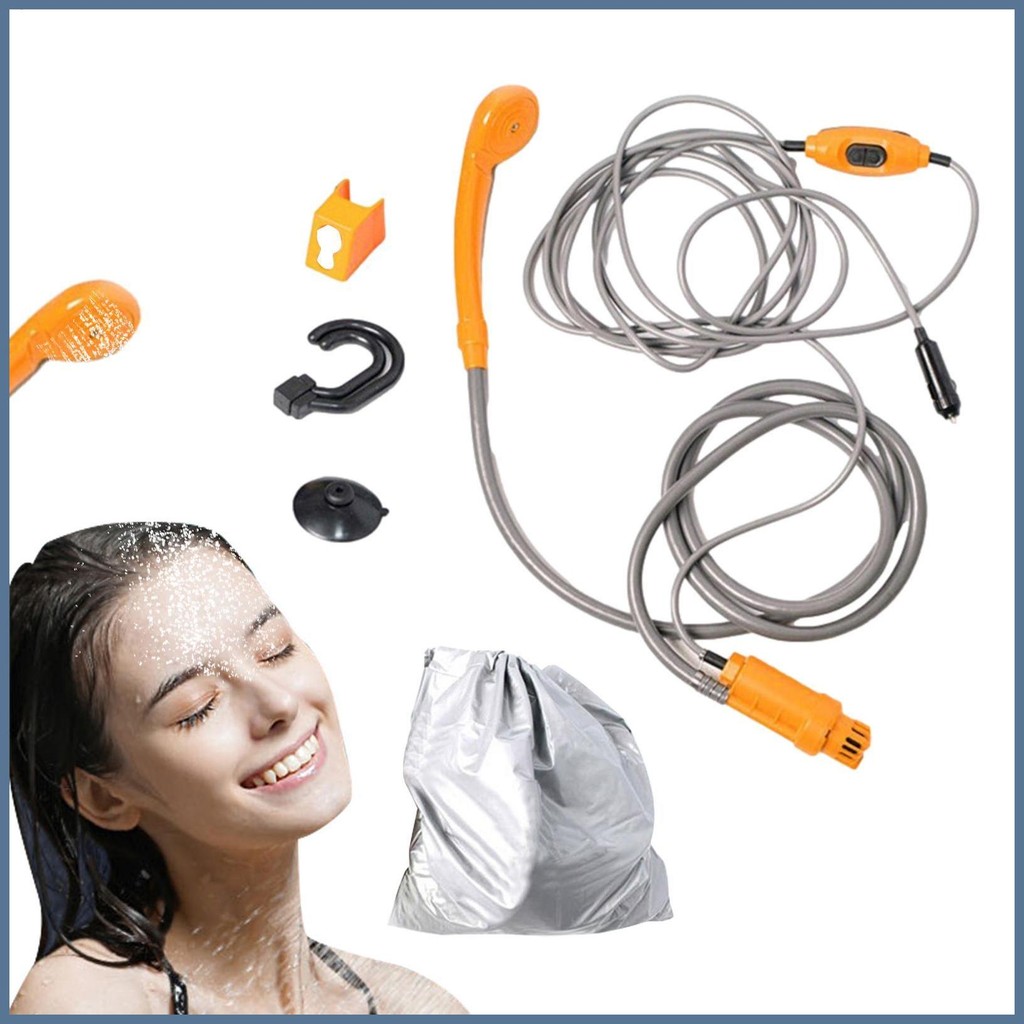 Portable Car Shower 12V Handheld Outdoor Camp Showerhead Kit Compact ...