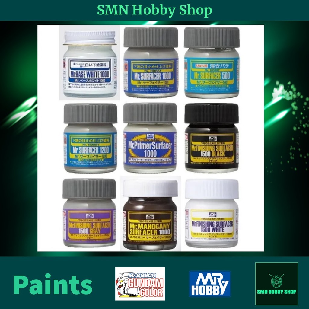 Paint Color Gundam Surfacer/Primer 40ml SF283-SF287 for Plastic Model Kit [Hobby Color Model ...