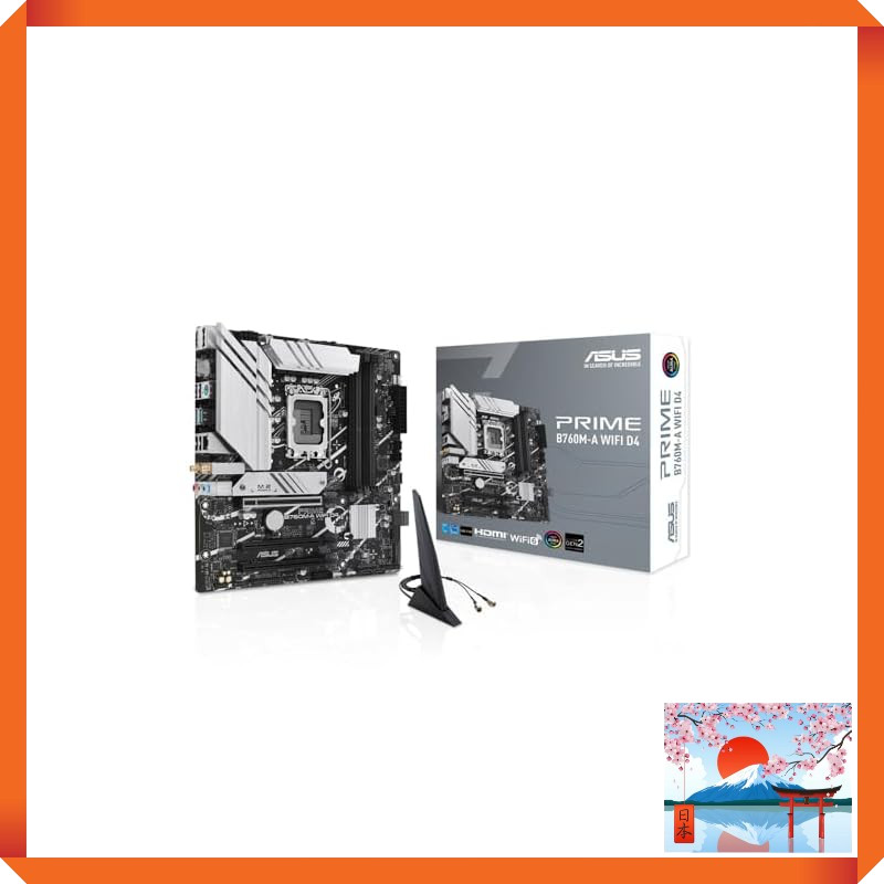 ASUS PRIME B760M-A WIFI D4 Intel 14th/13th/12th Generation CPU Compatible LGA1700 B760 Equipped ...
