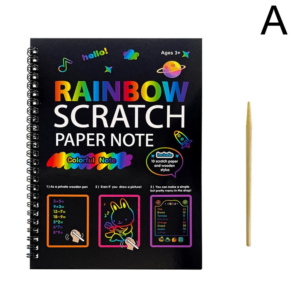 Rainbow Magic Scratch Off Paper Set For Kids Montessori Painting Toy ...