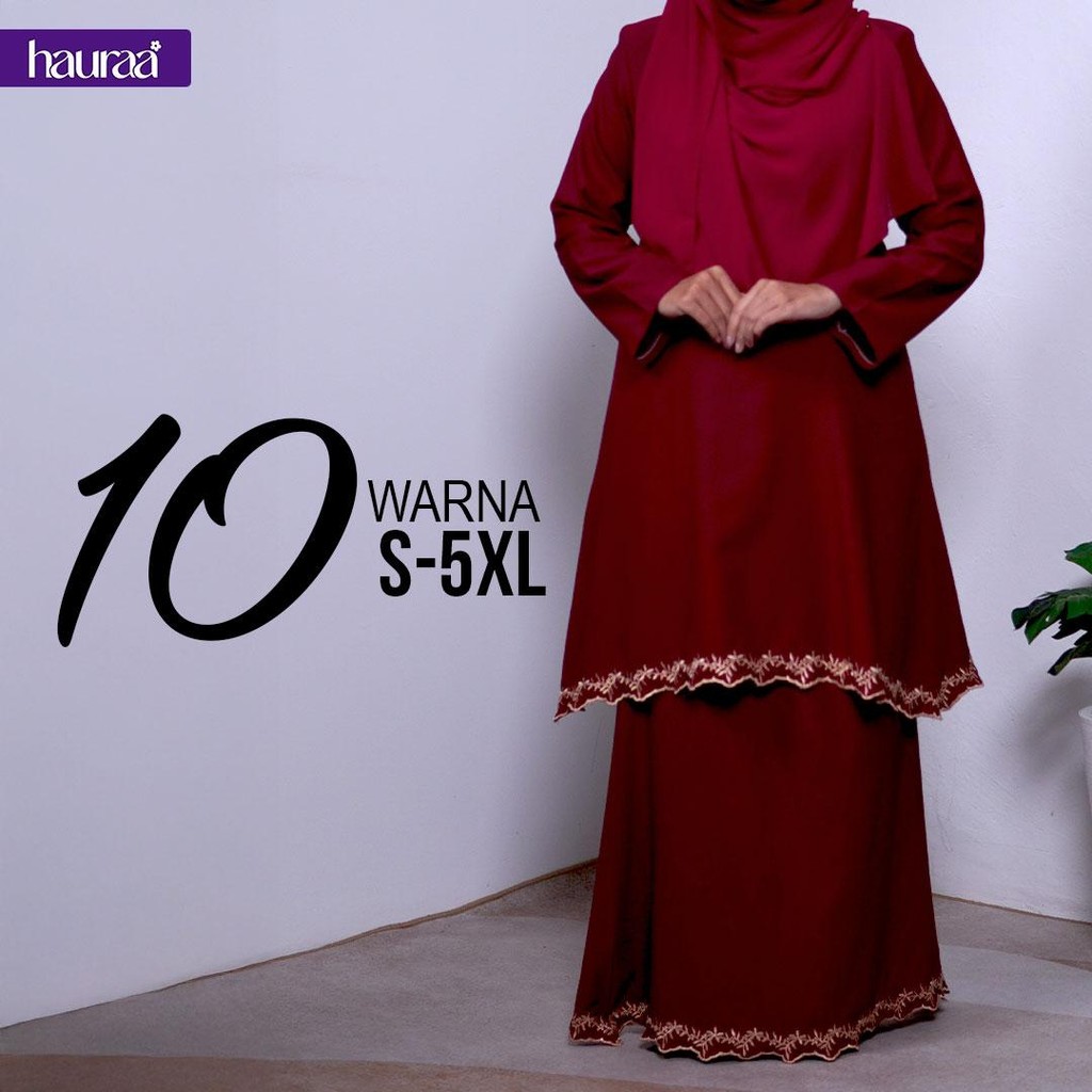 Kurung Dhiaa By Hauraa | 5 Warna | Poket / Kocek / Zip BF | Smallsize - Plussize | Kurung ...
