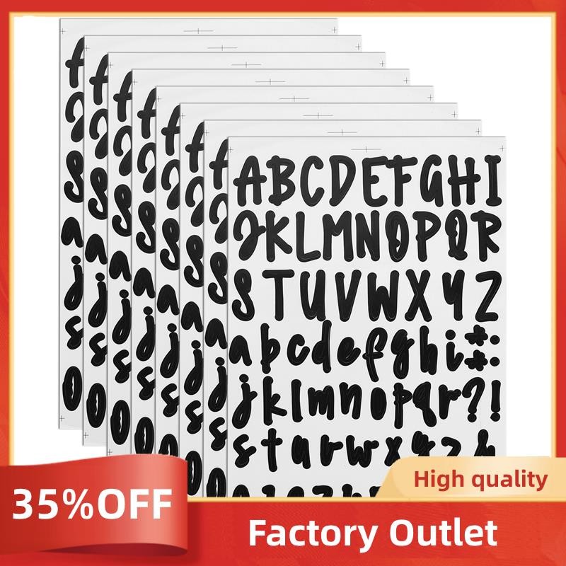 8 Sheets Self Adhesive Vinyl Letters Numbers Kit, Letters Numbers ...