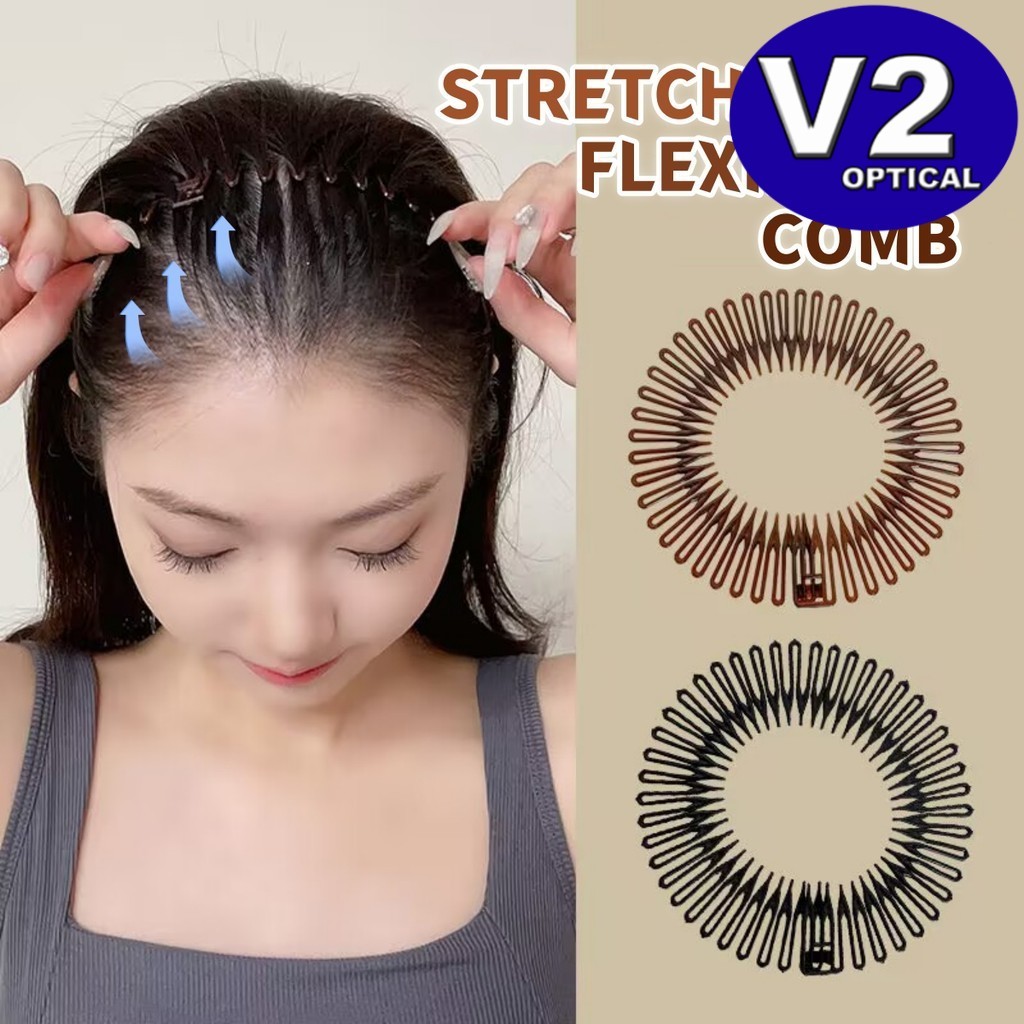 (1 PCS) Invisible Circle Stretch Flexible Comb Teeth Baby Hair Clip ...