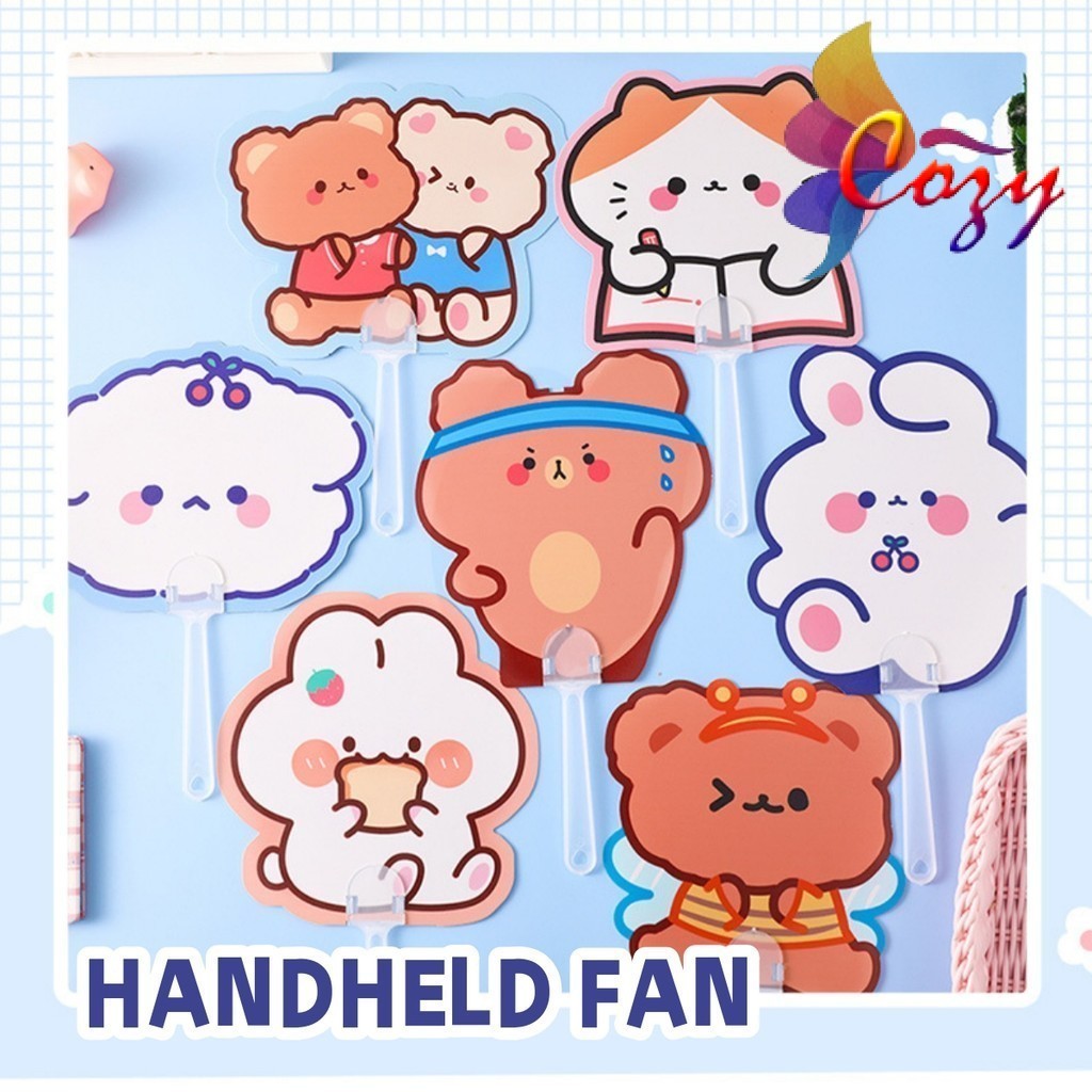 (1 PCS) Cartoon Mini Handheld Plastic Fan Durable Portable Cute ...