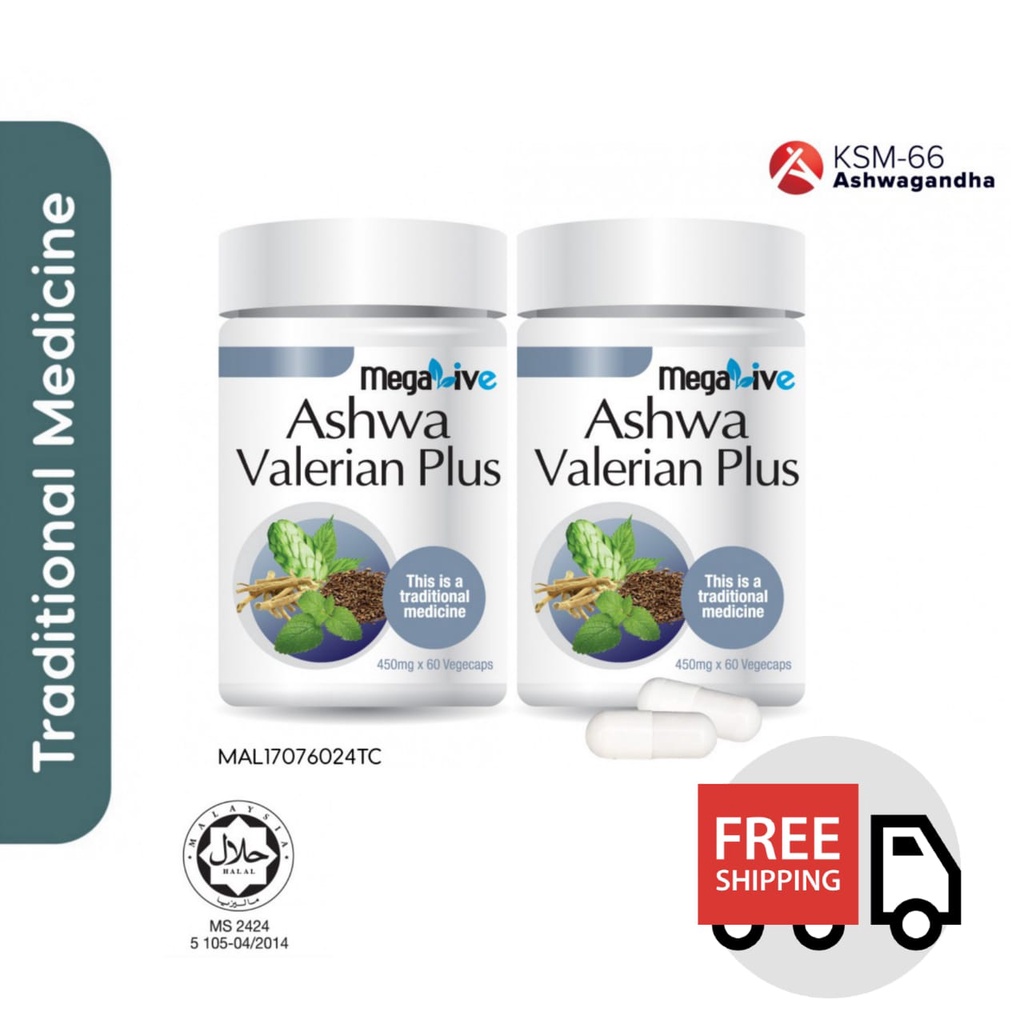 MegaLive Ashwa Valerian Plus Capsules (2 x 60's) | Shopee Malaysia