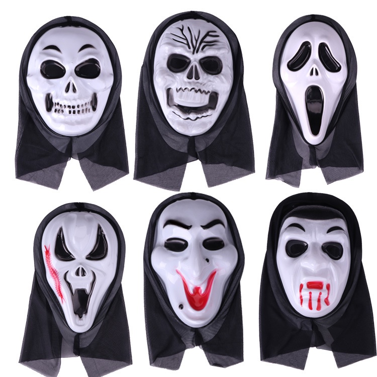 Topeng Hantu Ghost Mask Horror Witches Hantu Topeng Cosplay Mask for ...