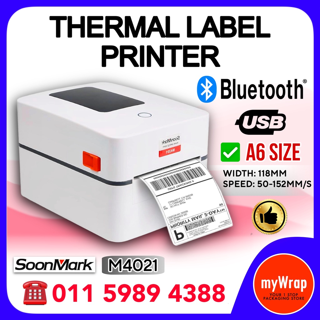 Soonmark M4201 Thermal Label Printer to Print Shopee & Lazada Air ...