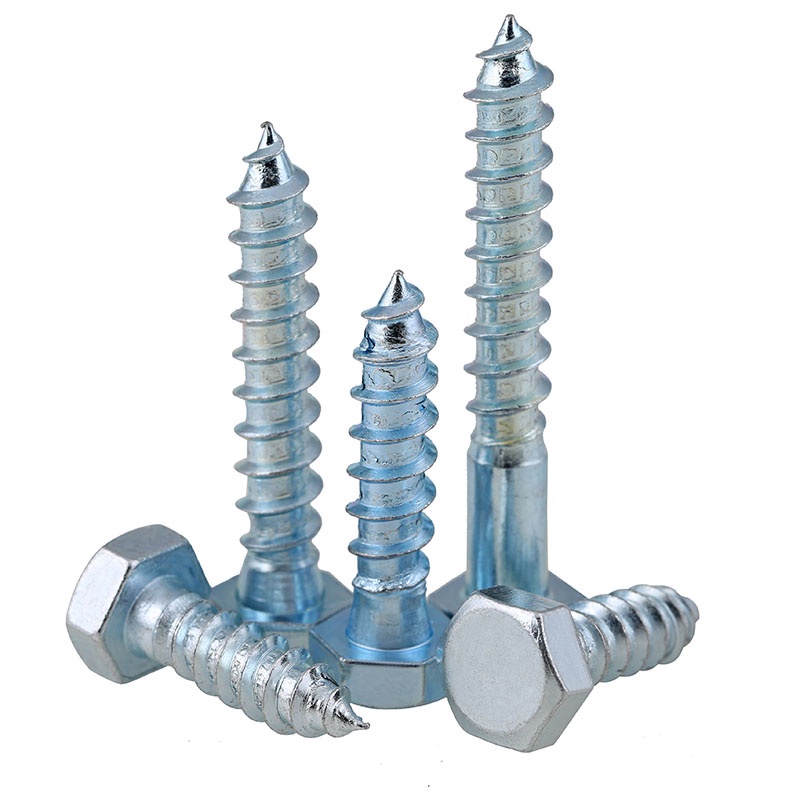 M6 M8 M10 M12 Zinc Plated Hexagon Head Wood Screws External Hex Self