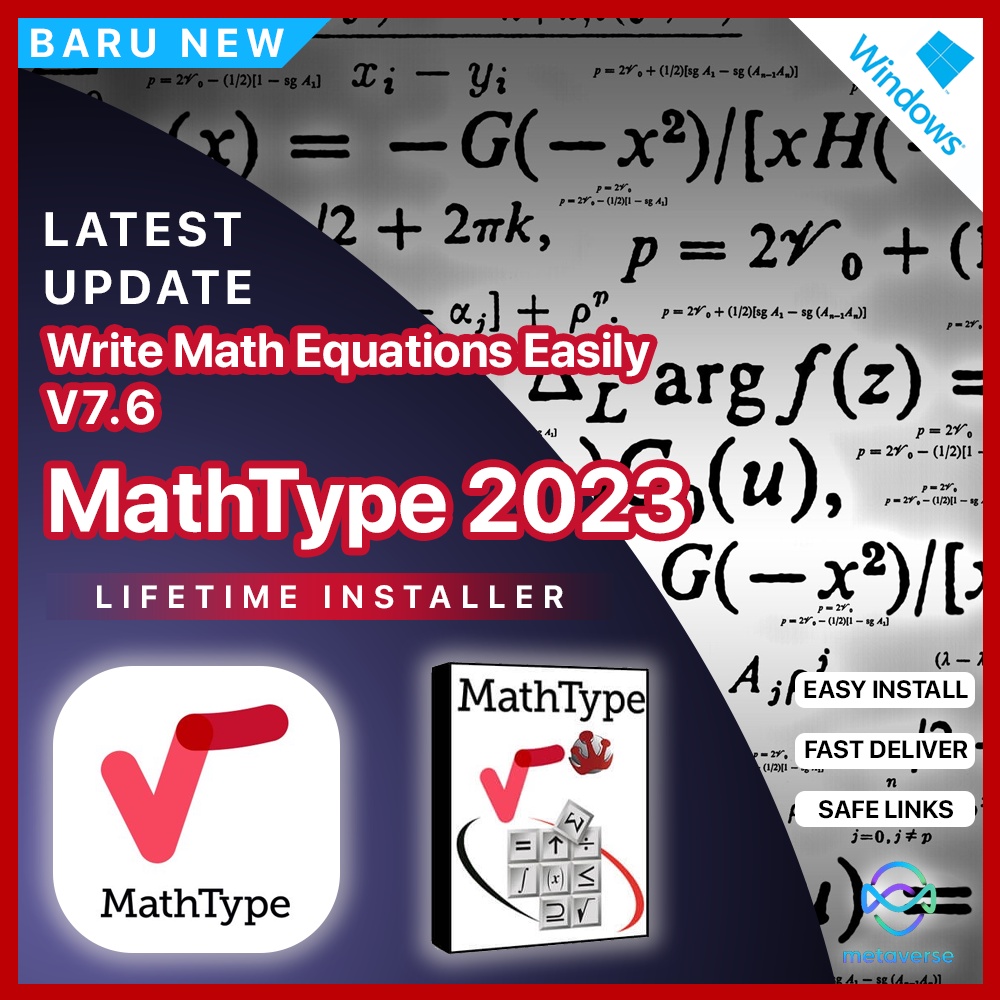 MathType 2023 v7.6 | Latest & Full Version | Lifetime Warranty ...