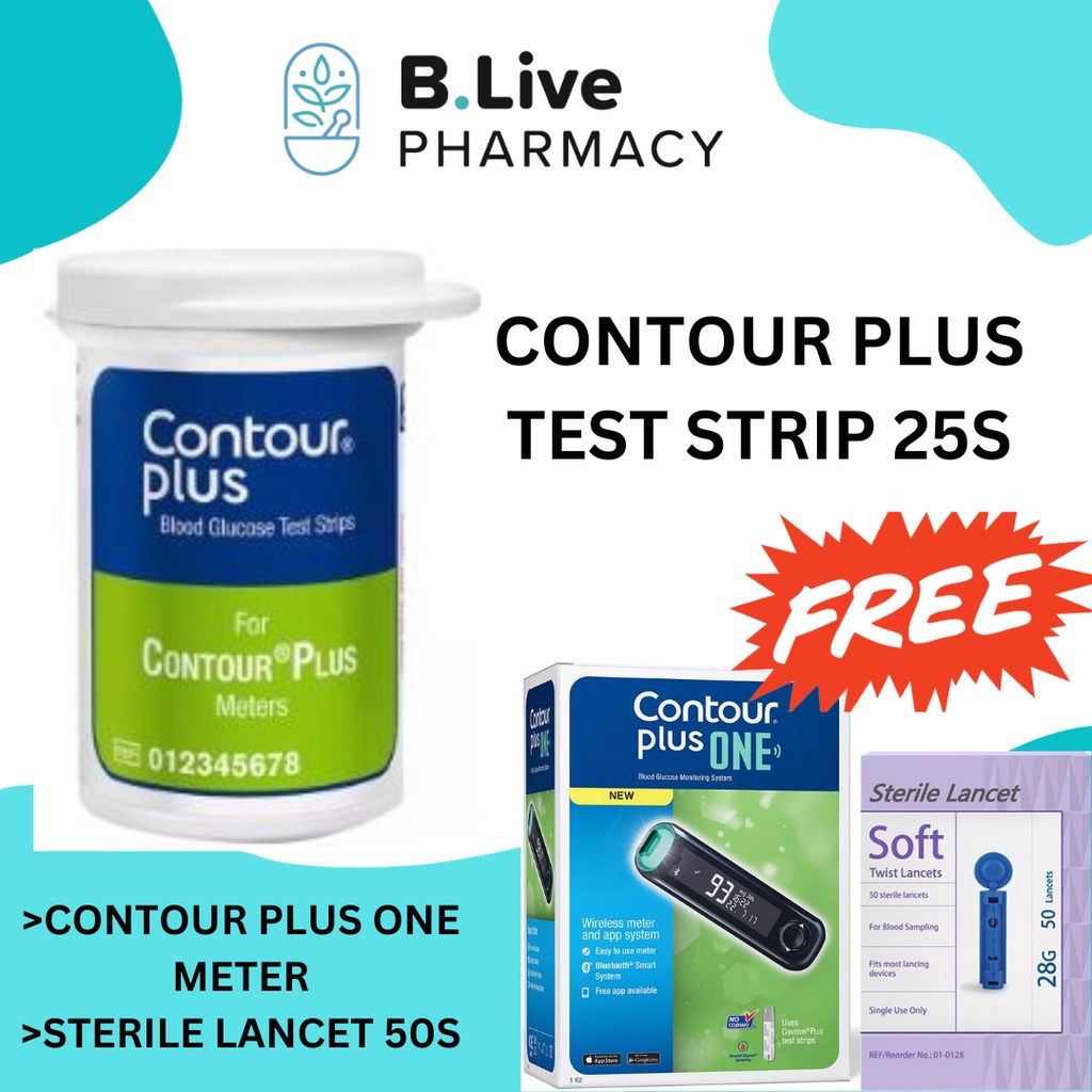 Contour Plus Test Strip 25s foc Contour plus one machine & sterile ...